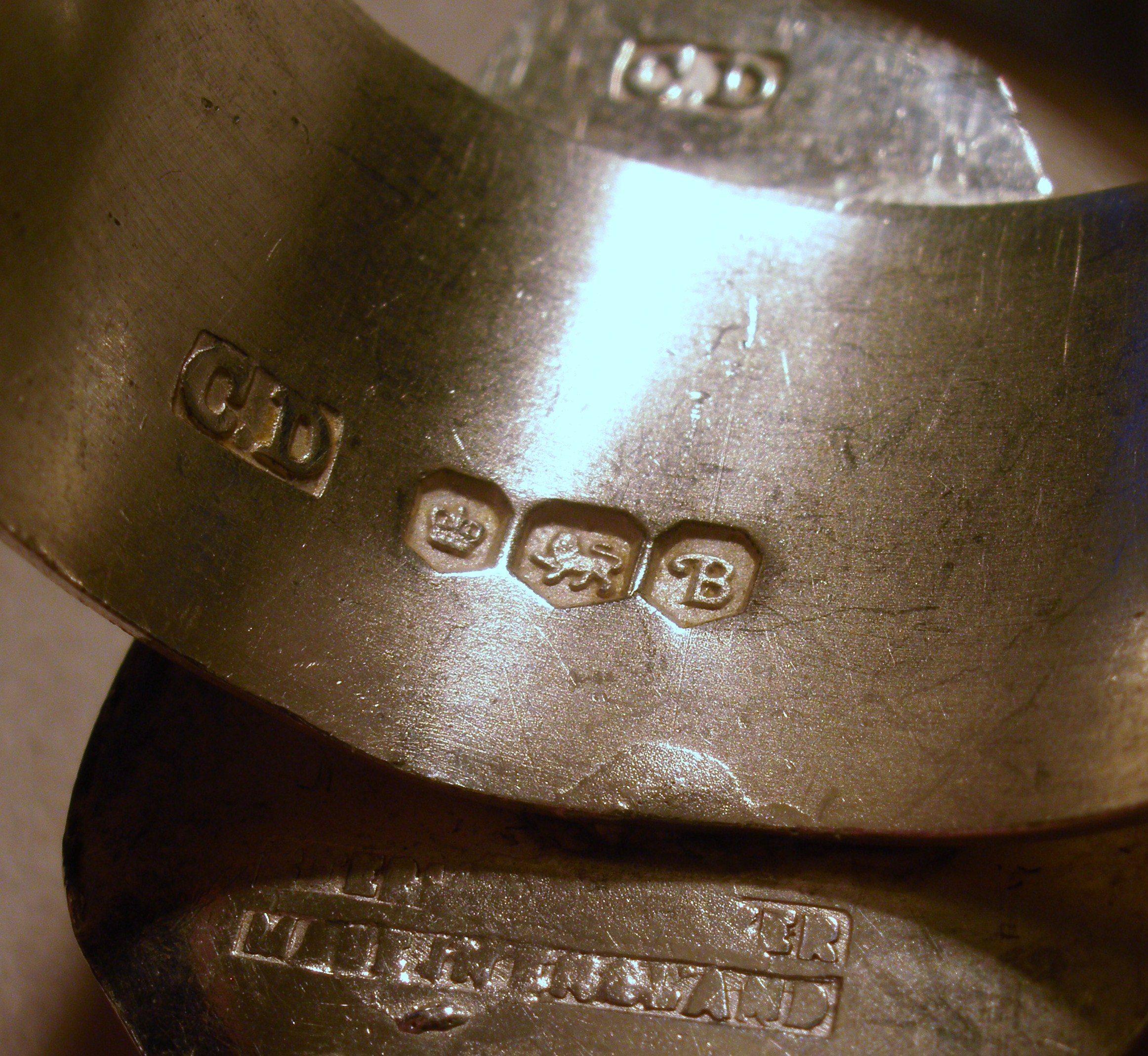 Sheffield silver ring marks – John Kelly 1880+