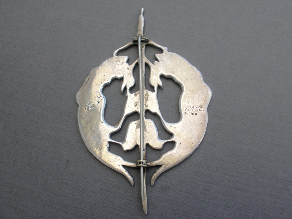 Iain MacCormick, large Scottish silver Celtic plaid brooch, 1950’s ...