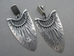 Wally Gilbert, pair of woven and fused silver drop earrings, English ...