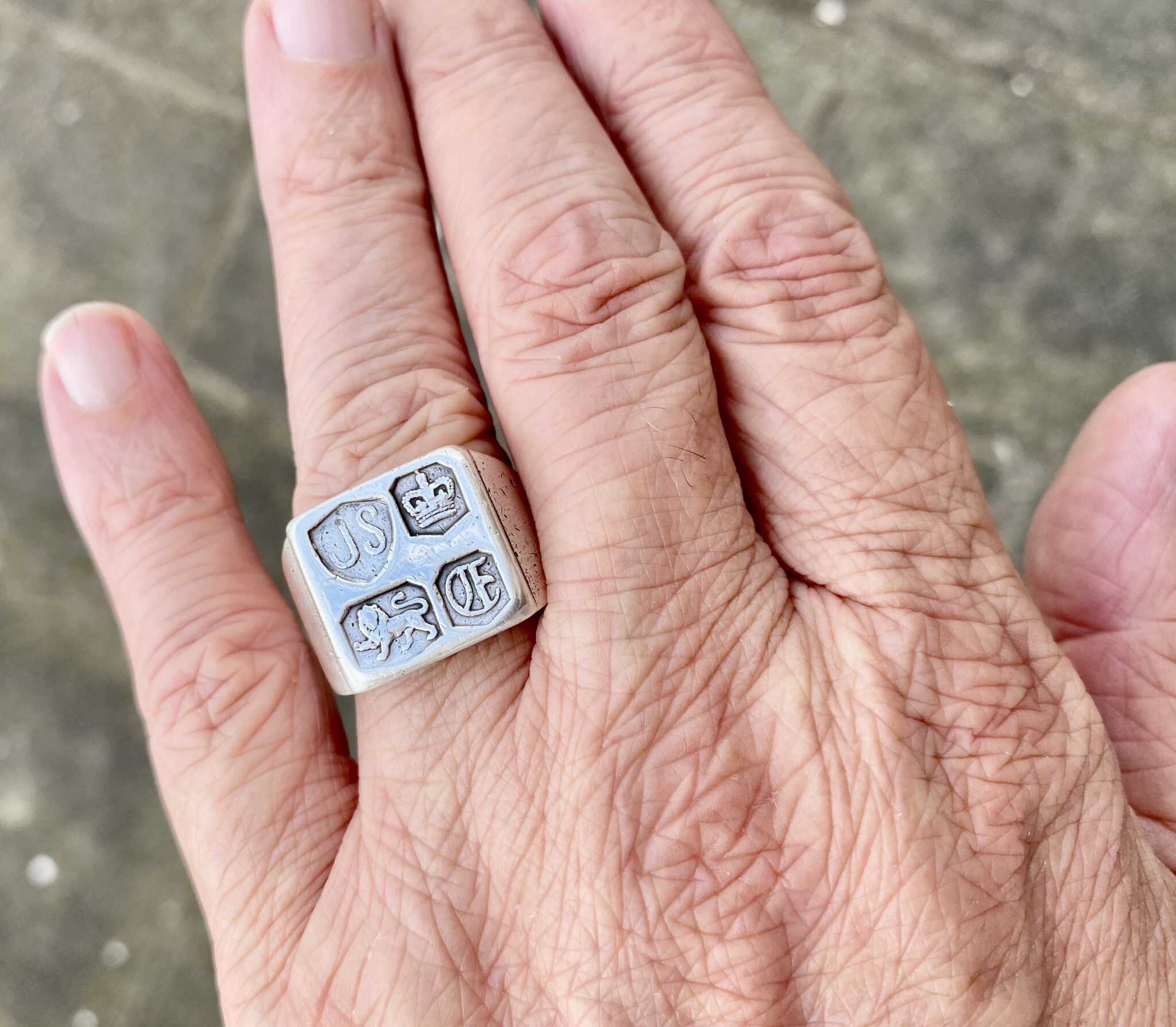 Jack Spencer, feature hallmark silver ring, Sheffield 1973 (bicentenary ...