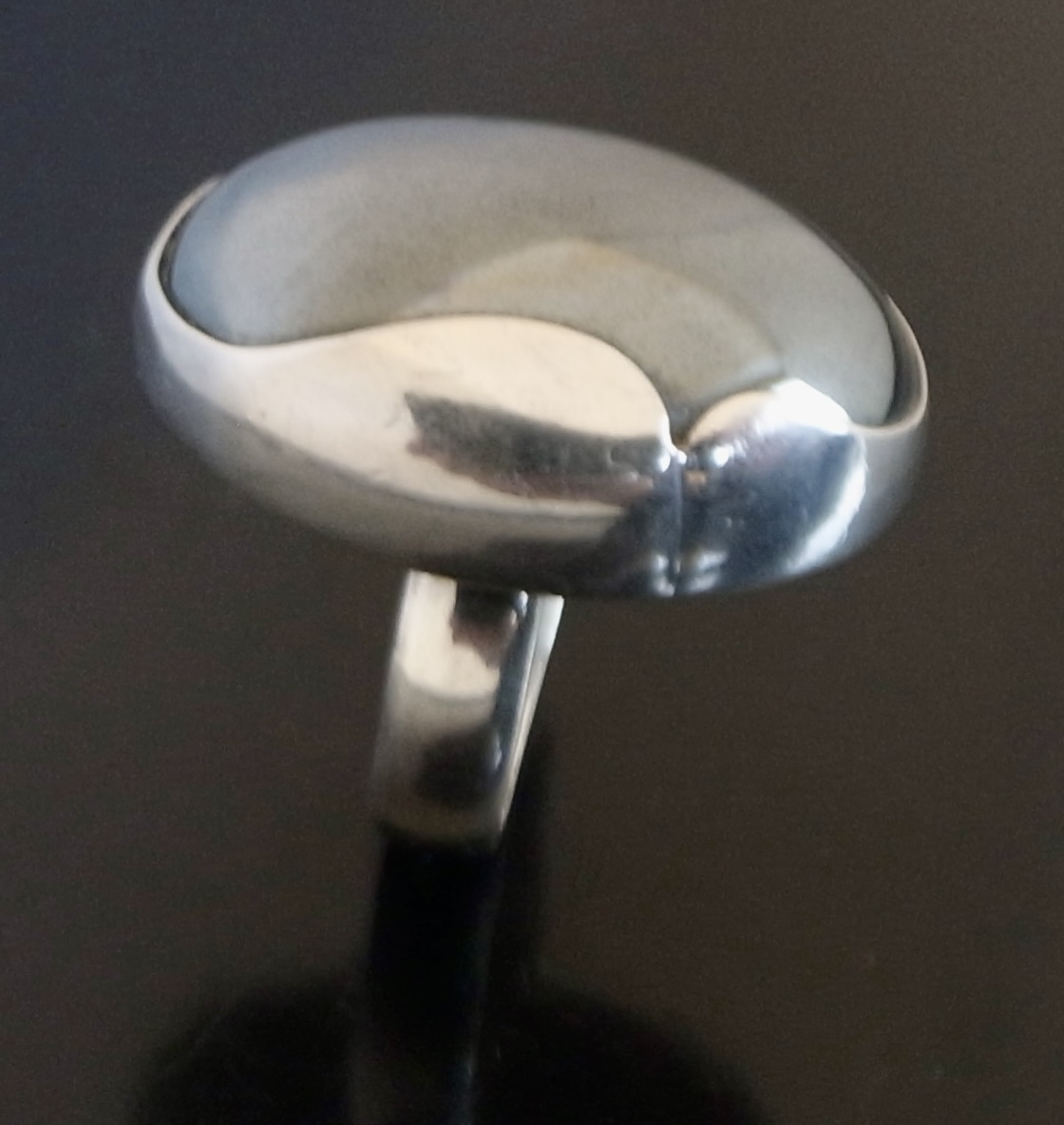 Hans Henrik Nygaard, hematite set silver ring, Denmark, circa 1990 (Ref ...